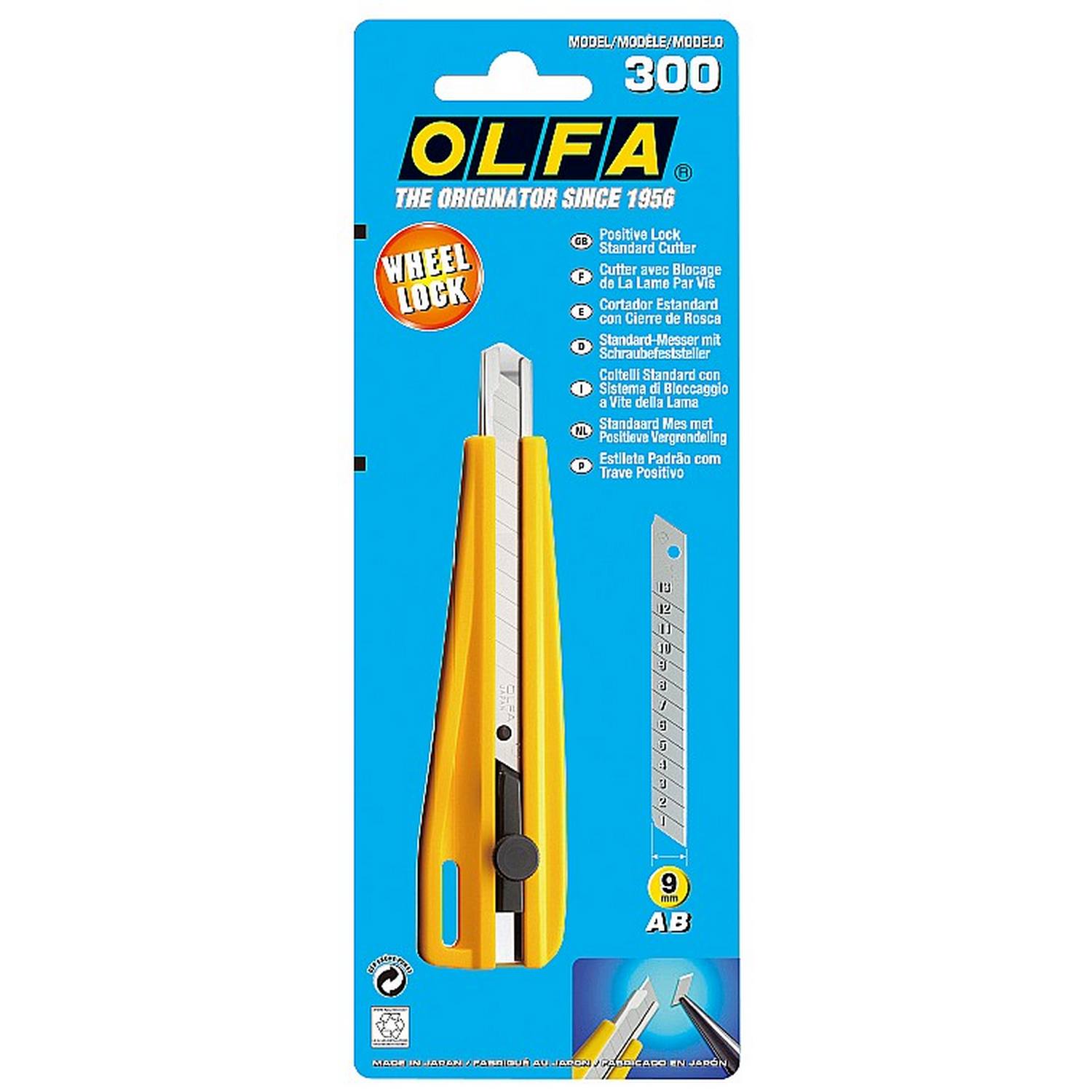 Купить Нож OLFA с выдвижным лезвием с фиксатором, 9мм {OL-300} в интернет магазине Vo-mag.ru ...